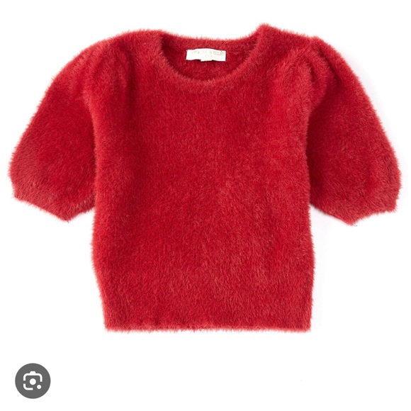 Chelsea & Violet | Shirts & Tops | Chelsea And Violet Red Puff Sleeve ...